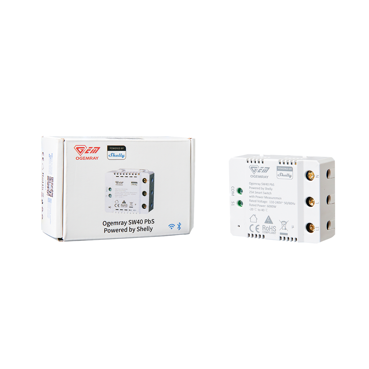 Ogemray smarter Relaisschalter 25 A – Shelly Europe