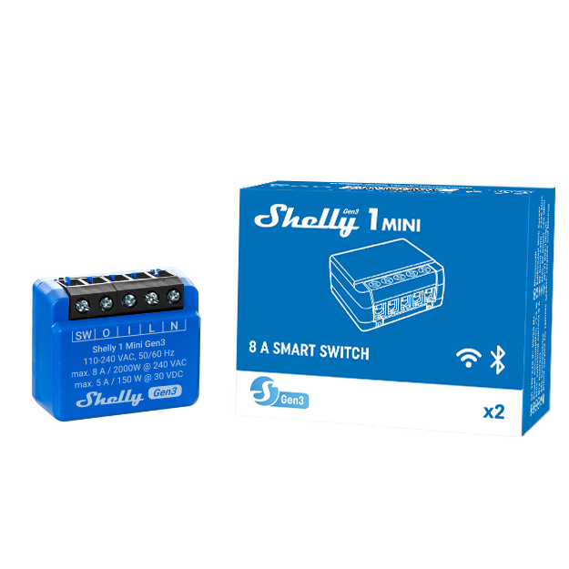 Shelly 1 Mini Gen3 x2 – Shelly Europe